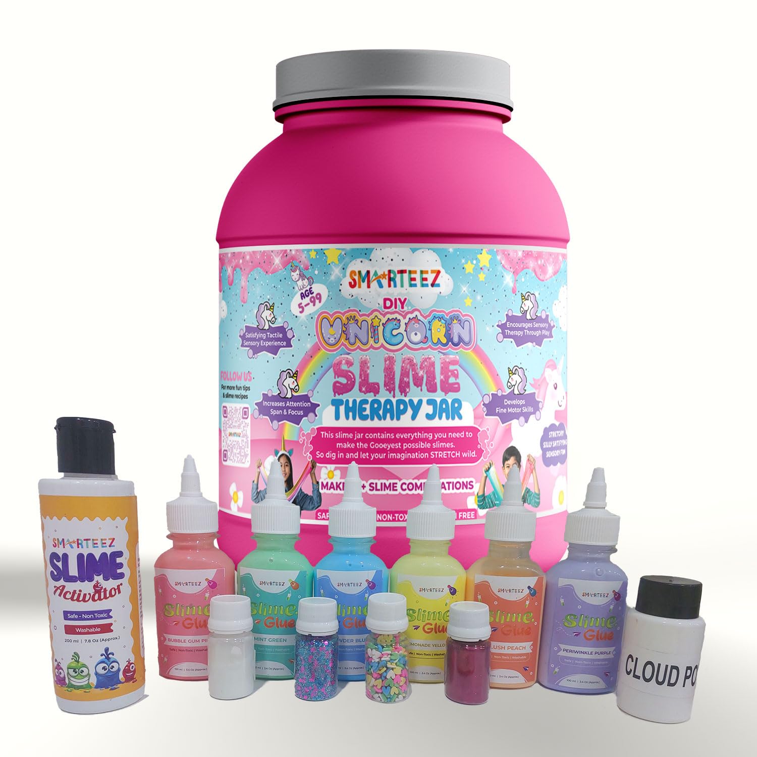SMARTEEZ Unicorn Slime Therapy JAR | Unicorn Slime KIT | Slime Making ...